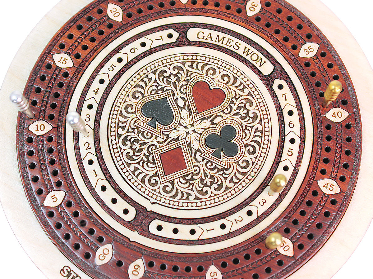 Playing Card Symbol Suits 2 Track 60 Points 5 5 Inch Round Travel ...